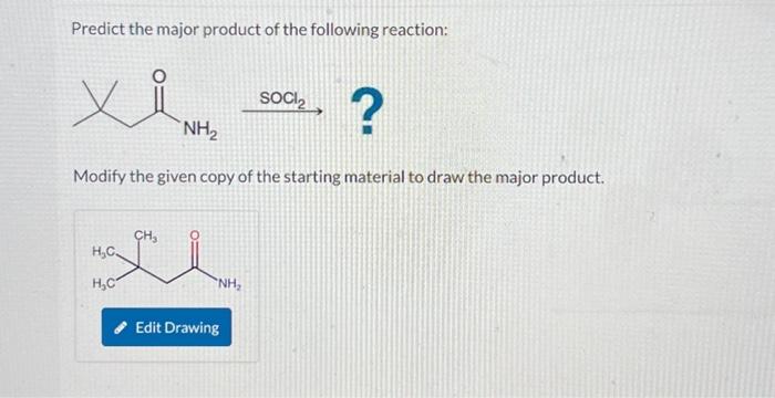Solved Predict the major product of the following reaction: | Chegg.com