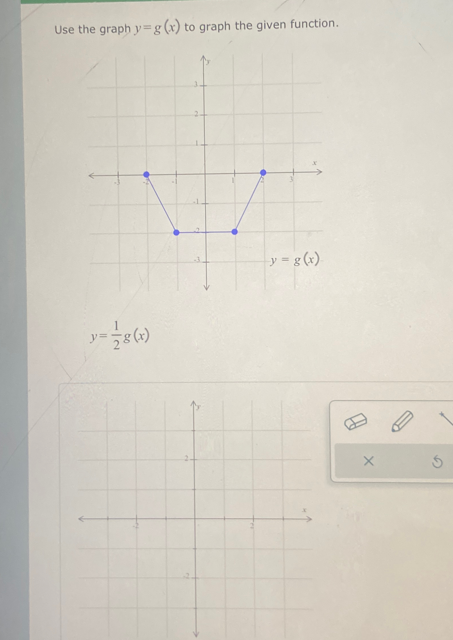Solved Use the graph y=g(x) ﻿to graph the given | Chegg.com