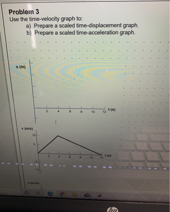 Solved Problem 3 Use the time-velocity graph to: a) Prepare | Chegg.com