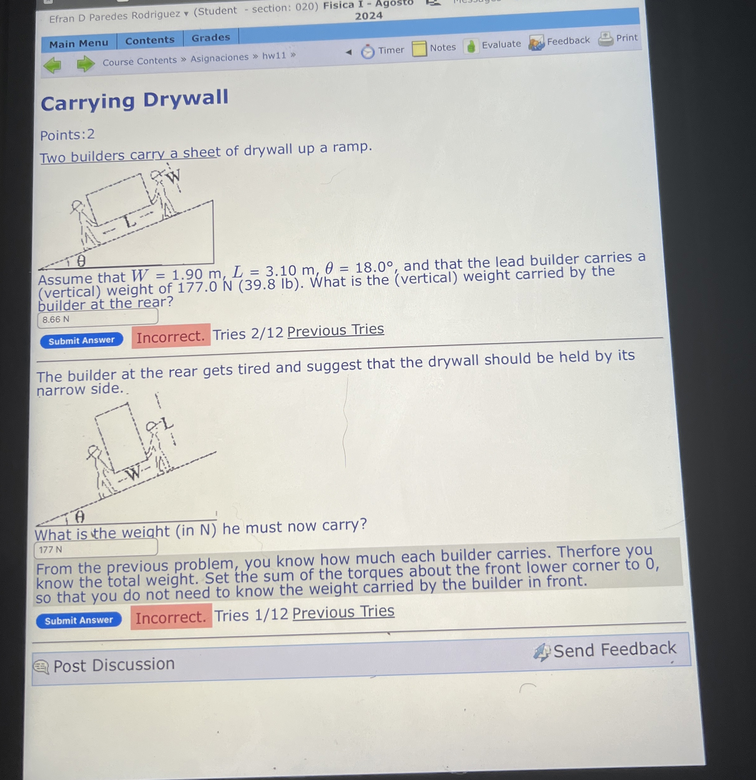 Solved Efran D Paredes Rodriguez v (Student - ﻿section: 020) | Chegg.com