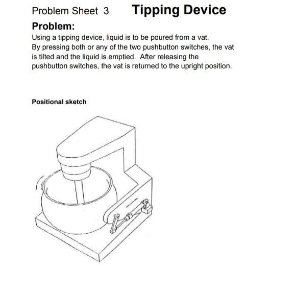 Solved Problem Sheet 3 Tipping Device Problem: Using a | Chegg.com