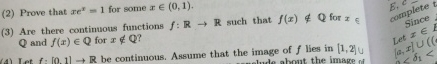 Solved (3) ﻿Are there continuous functions f:R→R ﻿such that | Chegg.com