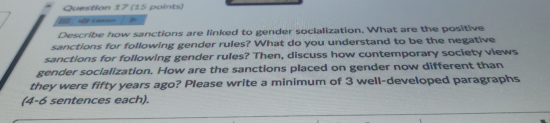 Solved Question 27 ( 2.5 ﻿points)Describe how sanctions are | Chegg.com