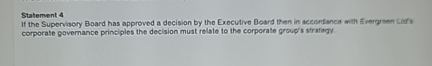 Solved Statement 4If the Supervisory Board has approved a | Chegg.com