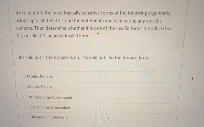 Solved Try to identify the most logically sensitive forms of | Chegg.com