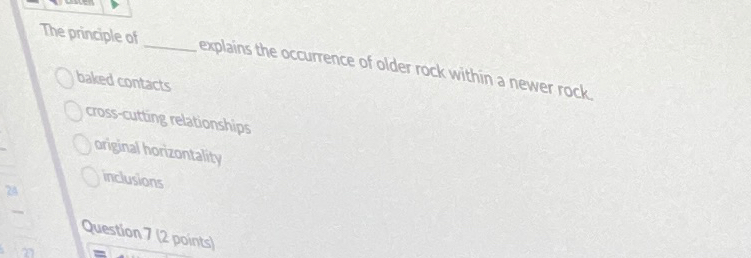 Solved The principle of ﻿explains the occurrence of older | Chegg.com