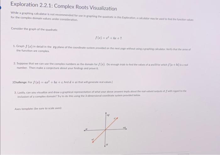 In Exploration 2.2.1, you graphed a quadratic | Chegg.com