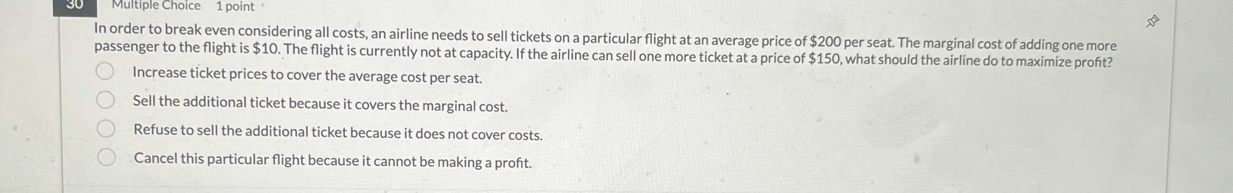 Solved Multiple Choice 1 ﻿pointIn order to break even | Chegg.com