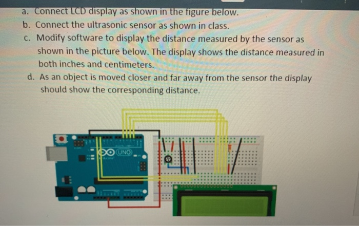 Solved a. Connect LCD display as shown in the figure below. | Chegg.com