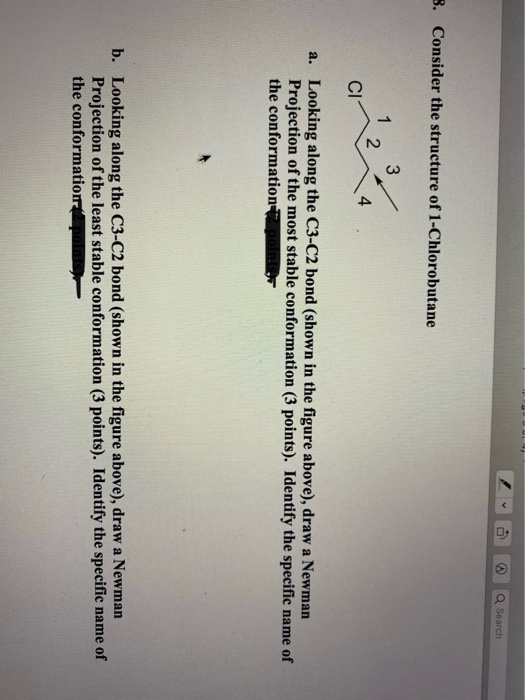 Solved Q Search B. Consider the structure of 1-Chlorobutane | Chegg.com