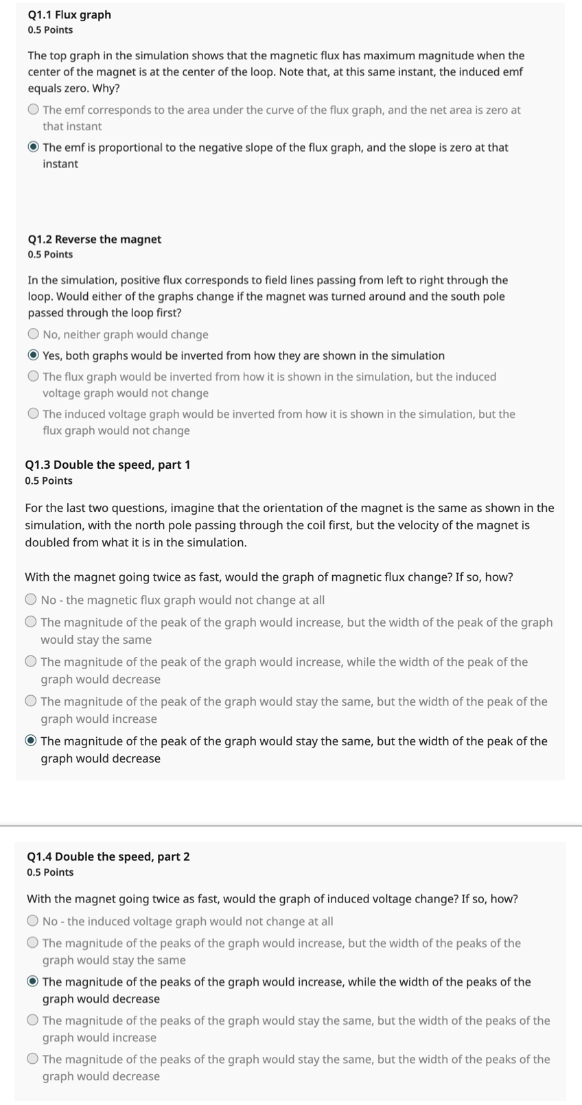 Solved Q1.1 ﻿Flux graph0.5 ﻿PointsThe top graph in the | Chegg.com