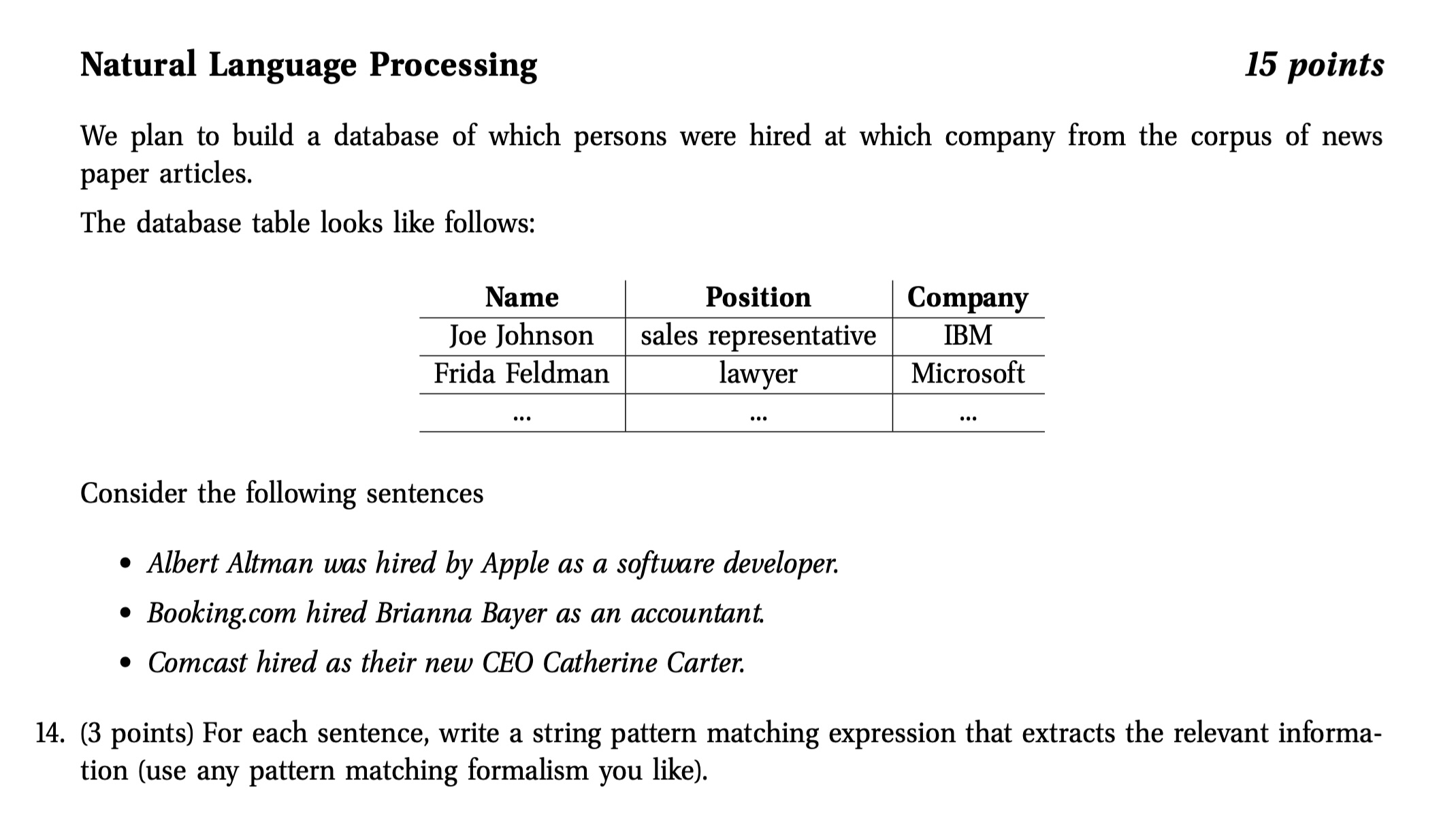 Solved (3 ﻿points) ﻿Annotate each sentence with dependency | Chegg.com
