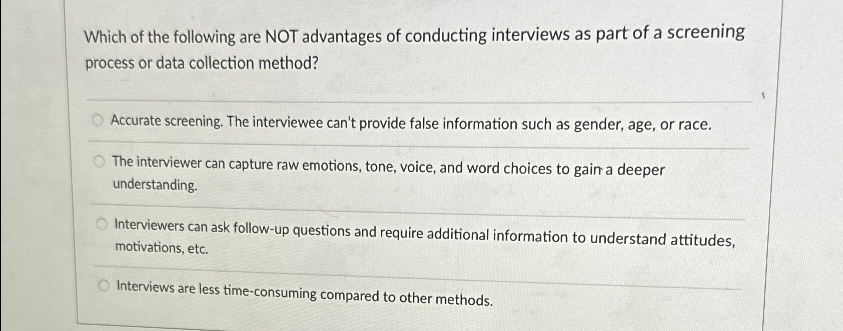 Solved Which of the following are NOT advantages of | Chegg.com