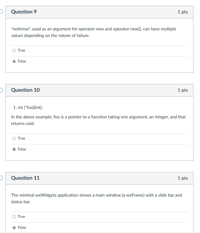 Solved Question 9"nothrow", used as an argument for operator | Chegg.com