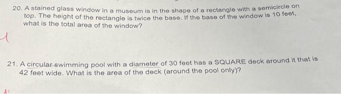 Solved 20. A stained glass window in a museum is in the | Chegg.com