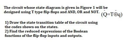 Solved The circuit whose state diagram is given in Figure 1 | Chegg.com