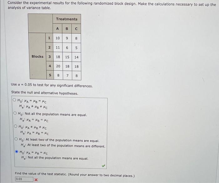 Solved Consider the experimental results for the following | Chegg.com