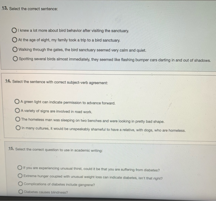 13. Select the correct sentence: I knew a lot more | Chegg.com