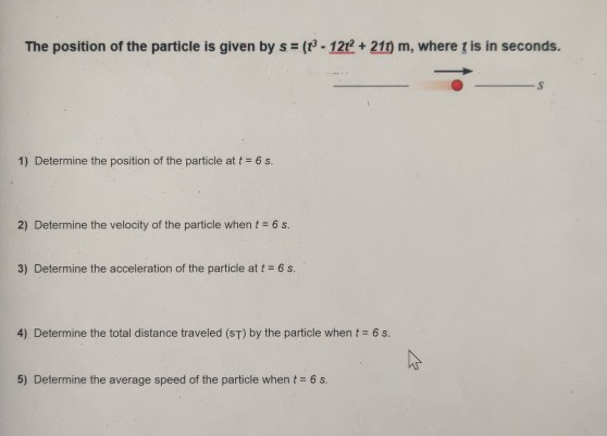 Solved The position of the particle is given by s = (1 - | Chegg.com