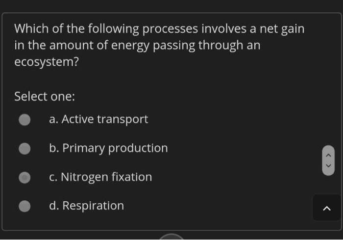 Solved Which of the following processes involves a net gain | Chegg.com