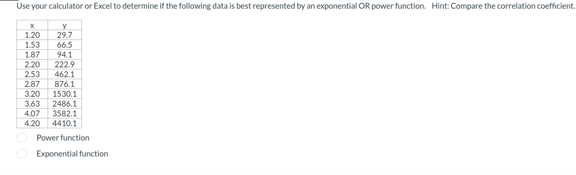 Solved Use your calculator or Excel to determine if the | Chegg.com