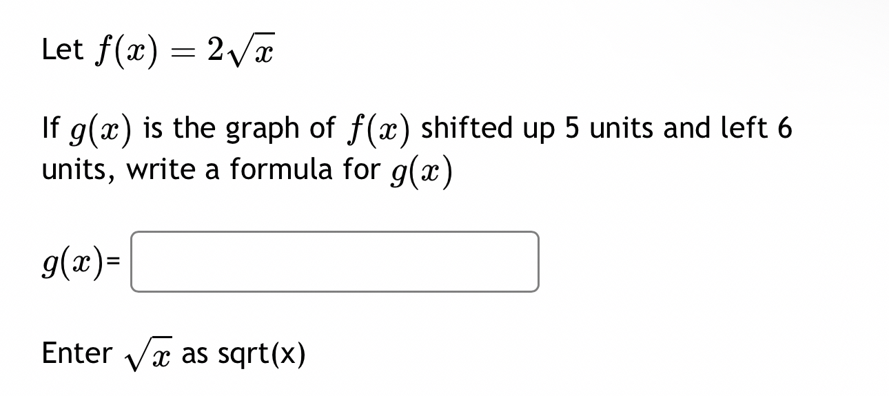 Solved Let f(x)=2x2If g(x) ﻿is the graph of f(x) ﻿shifted up | Chegg.com