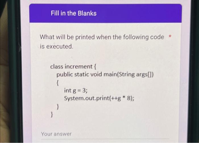 Solved What will be printed when the following code , is | Chegg.com