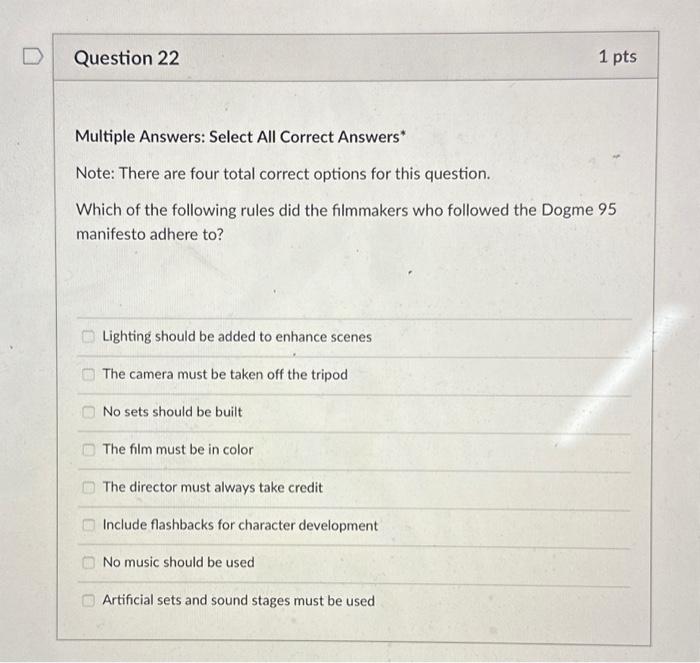 Multiple Answers Select All Correct Answers Note
