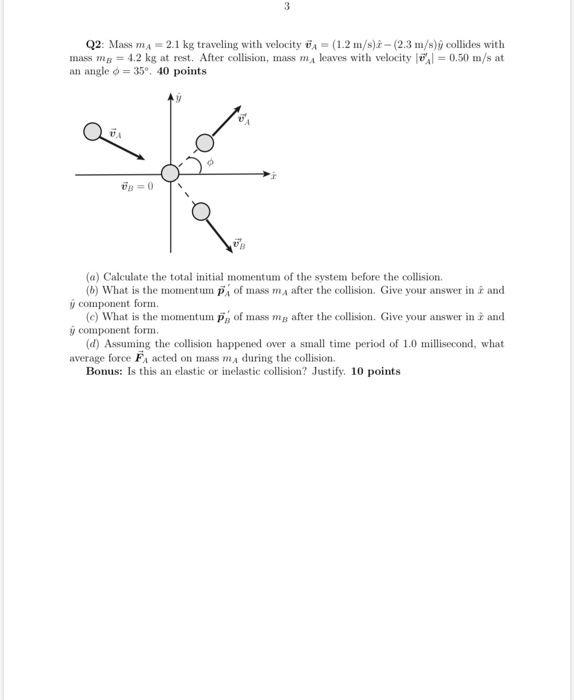 Solved (a) Calculate the total initial momentum of the | Chegg.com