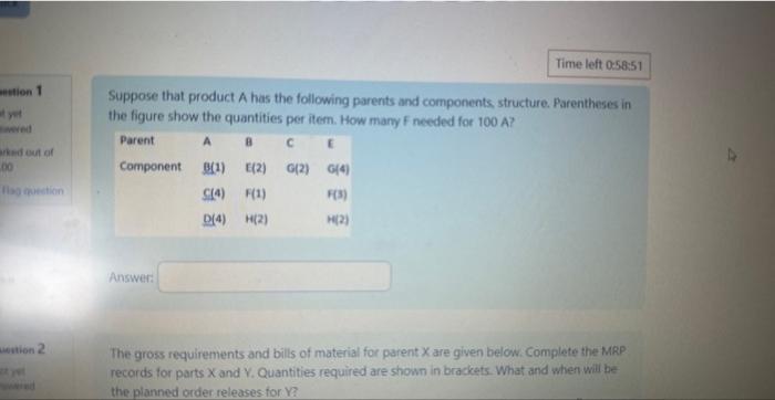 Solved Suppose that product A has the following parents and | Chegg.com