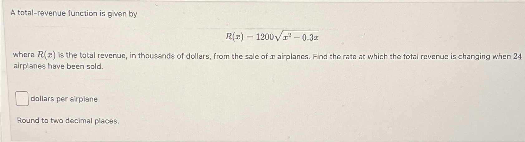 Solved A total-revenue function is given | Chegg.com