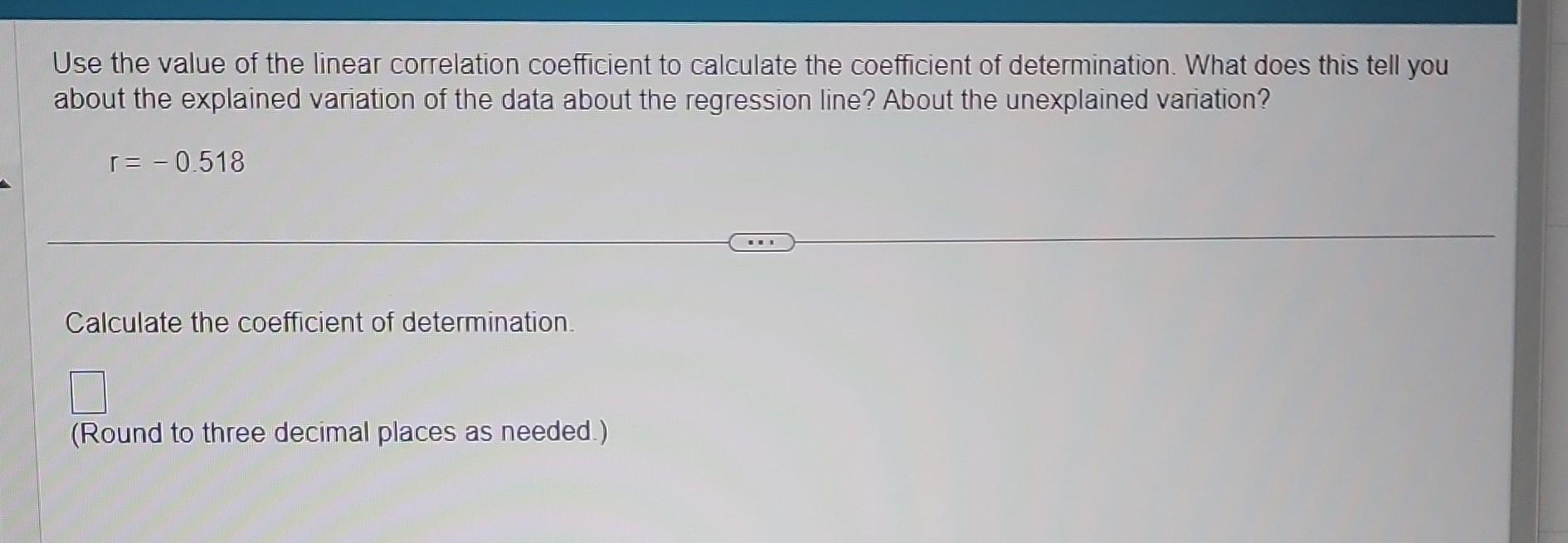 Solved Use the value of the linear correlation coefficient | Chegg.com