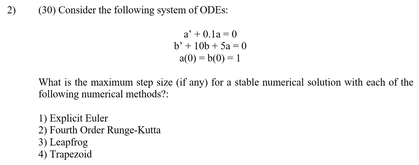 Solved Please help Numerical method problem (30) Consider | Chegg.com Solved Please help Numerical method problem (30) Consider | Chegg.com