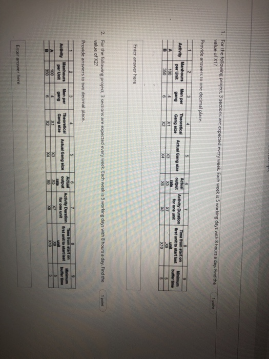 Solved 1. For the following project, 3 sections are expected | Chegg.com