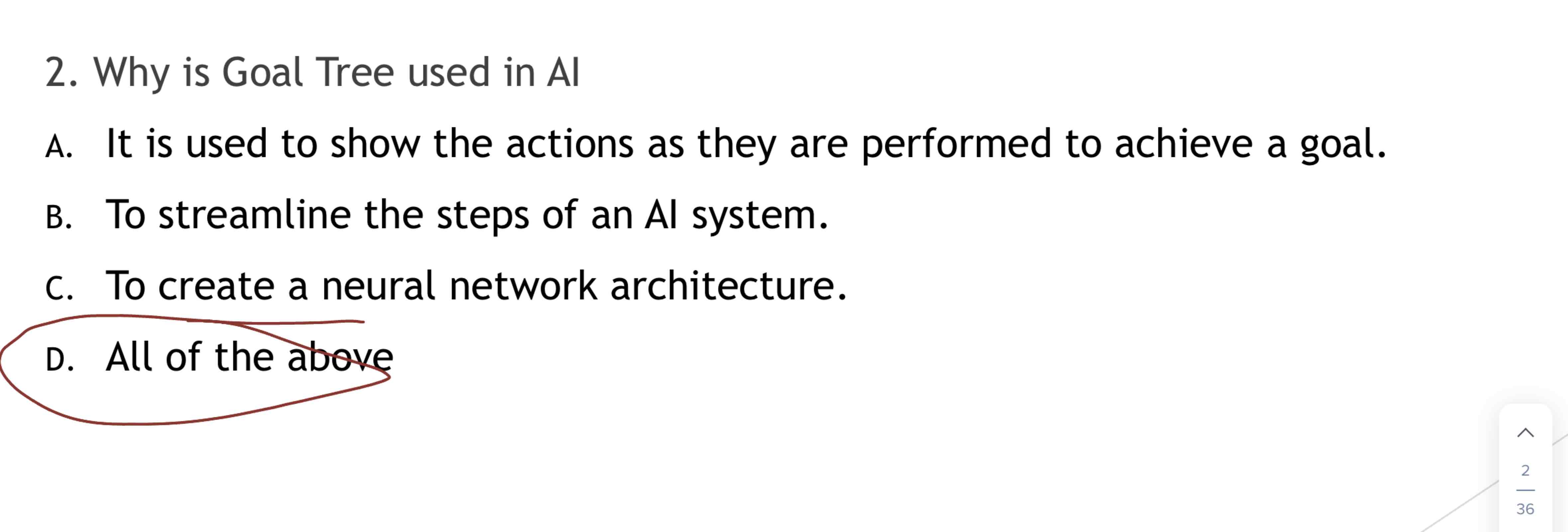 Solved Why is Goal Tree used in AlA. ﻿It is used to show the | Chegg.com