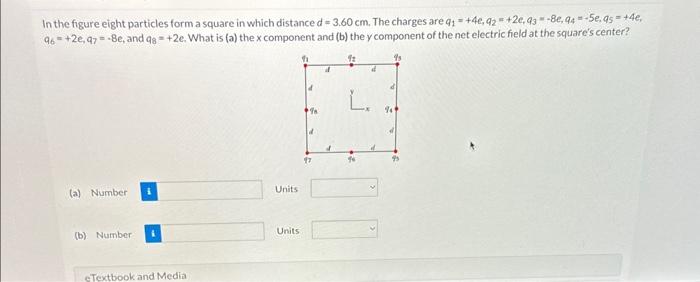 Solved In the figure eight particles form a square in which | Chegg.com