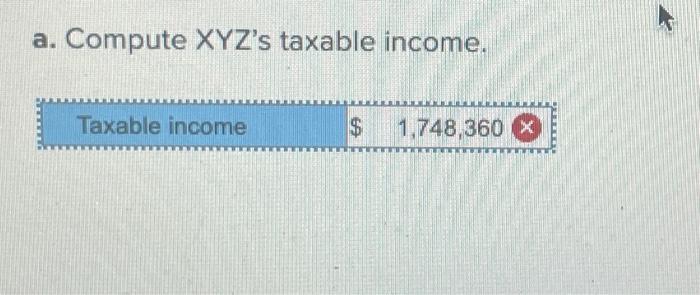 Solved XYZ corporation Income statement For current year | Chegg.com