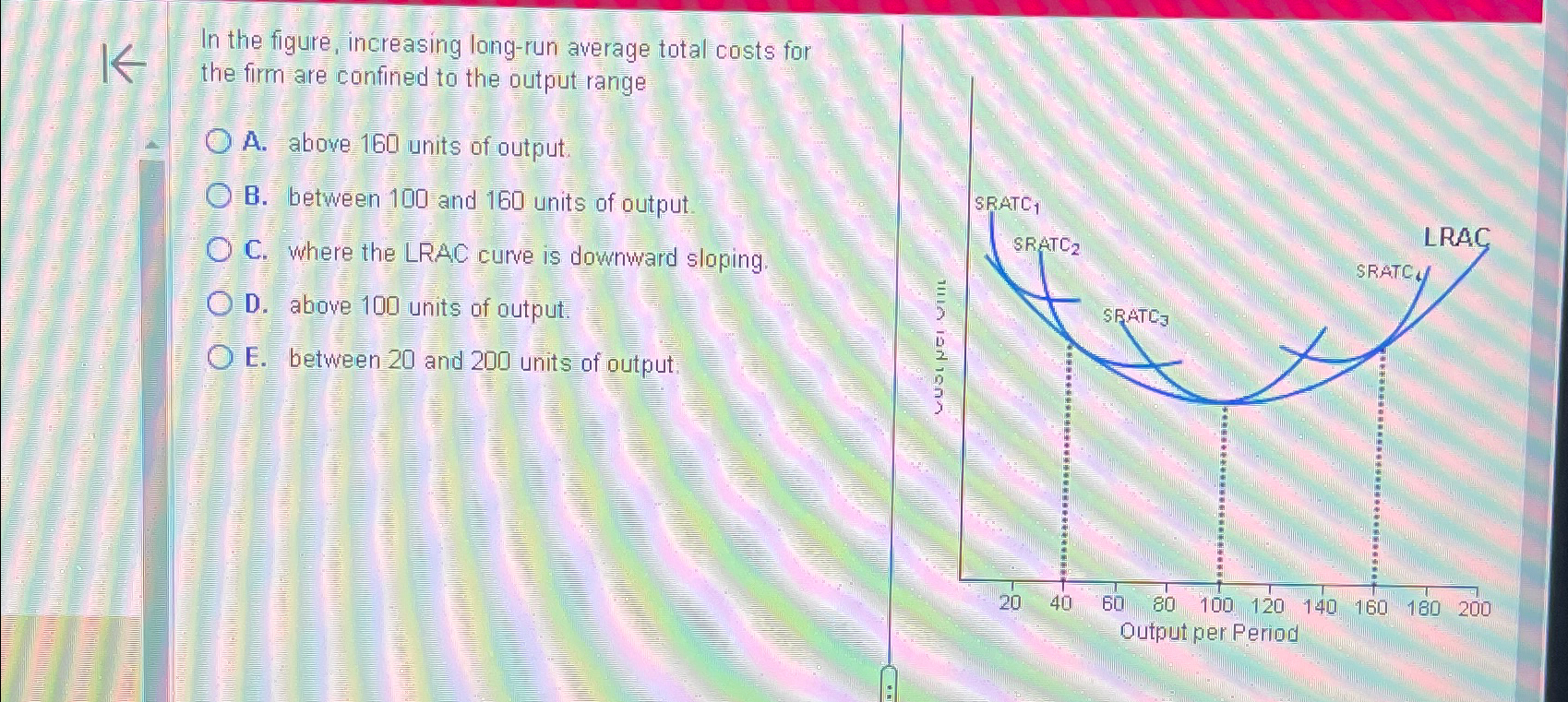Solved In the figure, increasing long-run average total | Chegg.com