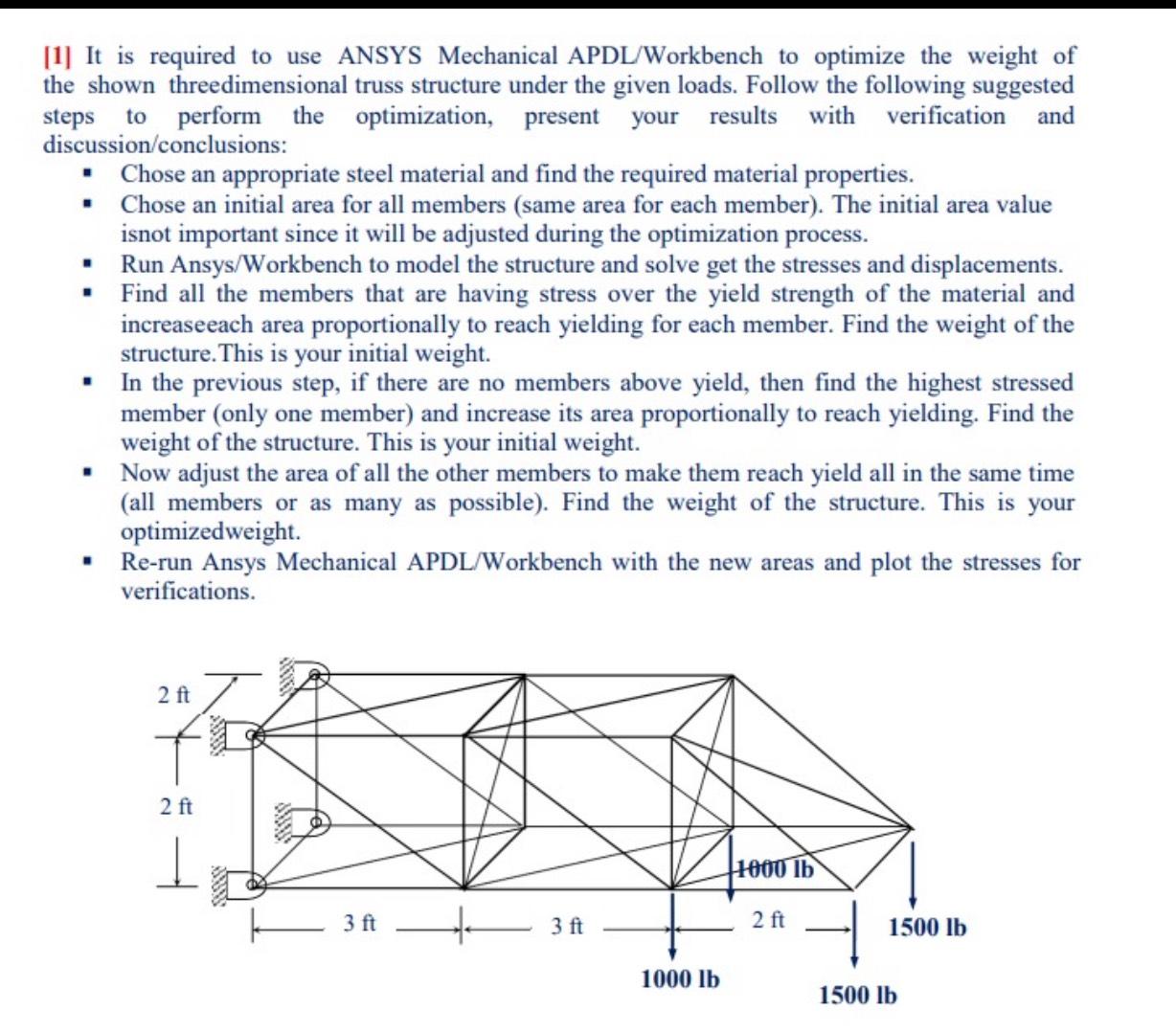 Solved [1] ﻿It is required to use ANSYS Mechanical | Chegg.com