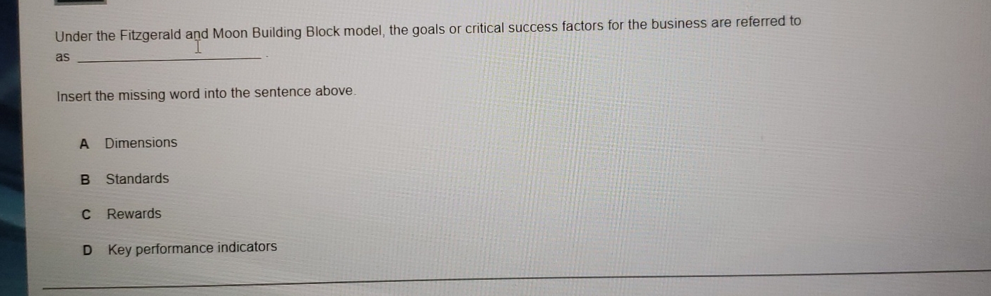 Solved Under the Fitzgerald and Moon Building Block model, | Chegg.com