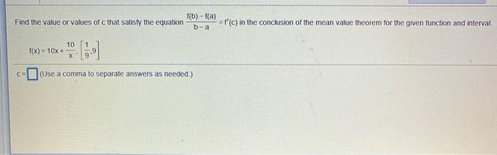 Solved Find the value or values of that satisfy the equation | Chegg.com