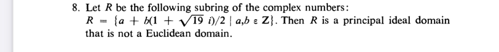 Let R ﻿be the following subring of the complex | Chegg.com