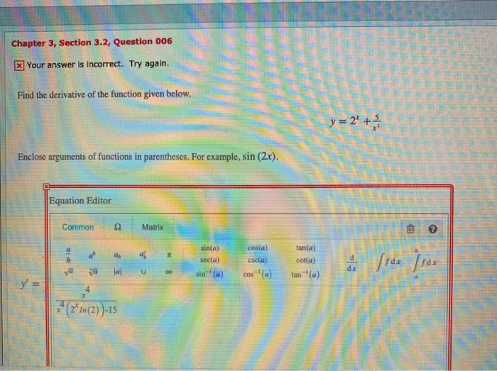 Solved Chapter 3 Section 32 Question 006 X Your Answer Is