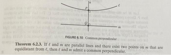 Solved FIGURE 6.10 Common perpendicular Theorem 6.2.3. If ℓ | Chegg.com