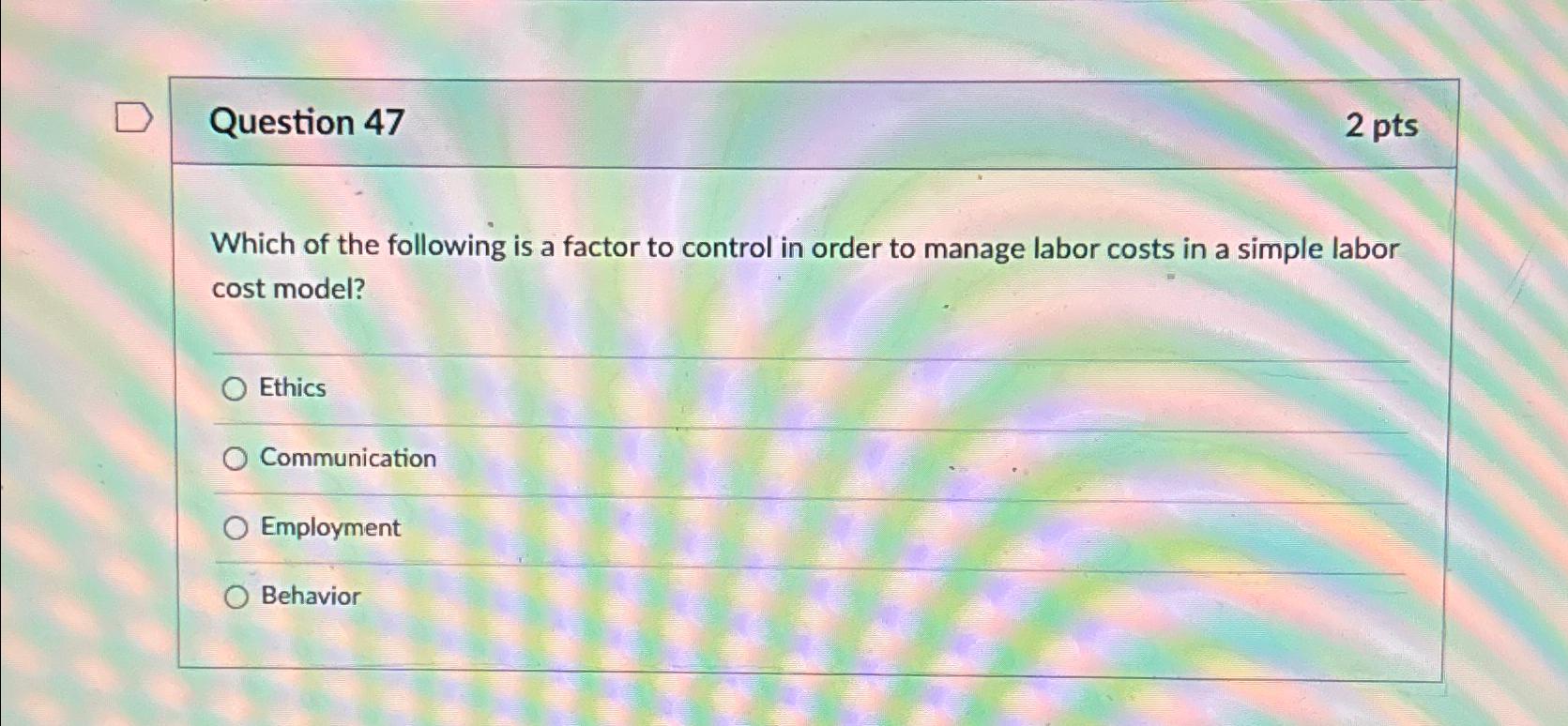 Solved Question 472 ﻿ptsWhich of the following is a factor | Chegg.com