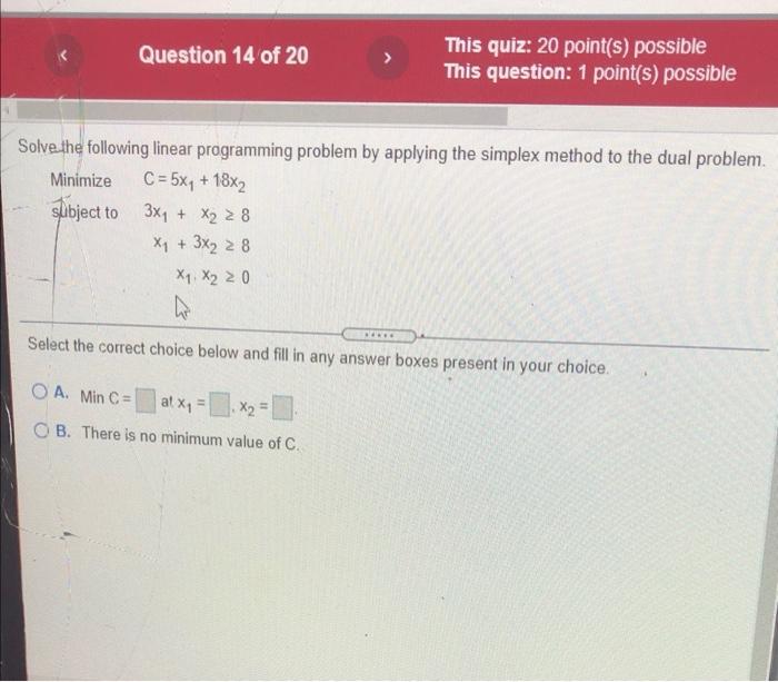 Question 14 of 20 This quiz: 20 point(s) possible | Chegg.com