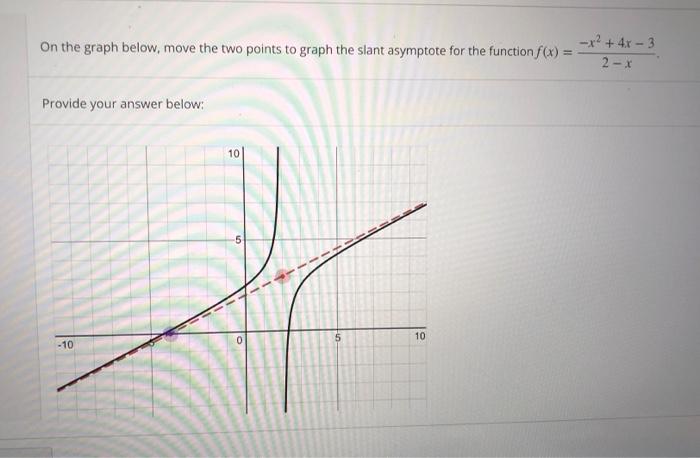 Solved On the graph below, move the two points to graph the | Chegg.com Solved On the graph below, move the two points to graph the | Chegg.com