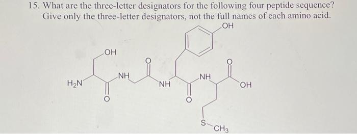 Solved 5. What are the three-letter designators for the | Chegg.com