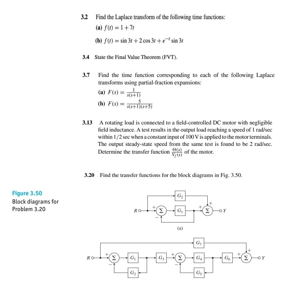 Solved 3.2 Find the Laplace transform of the following time | Chegg.com