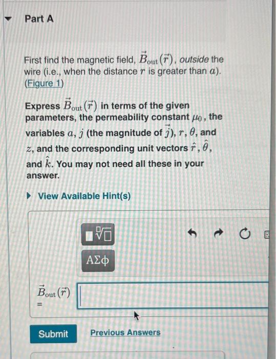 Solved Find the magnetic field a distance r from the center | Chegg.com
